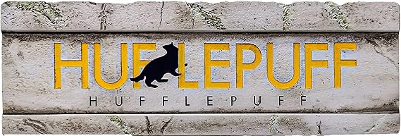 Hufflepuff Desk Sign by Spoontiques, Modern Wood Decor – Men Are From Mars